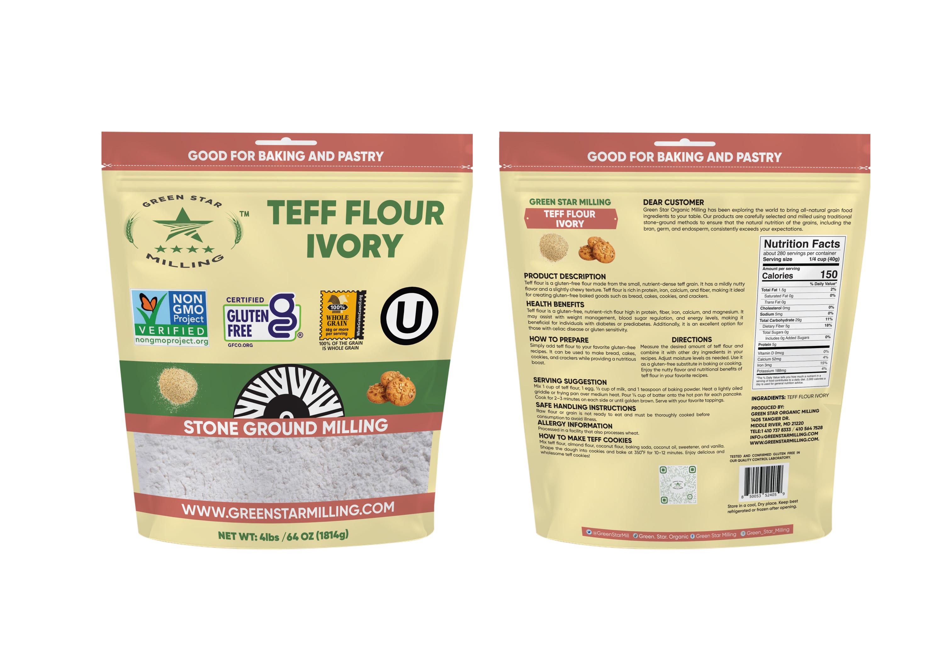 Teff Flour Ivory – Green Star Organic Milling